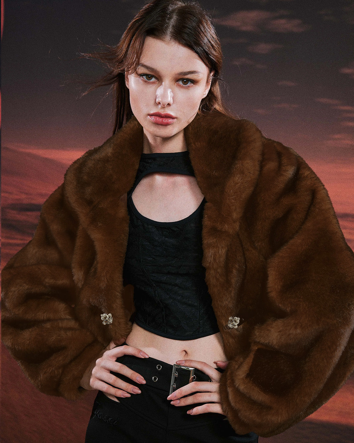 Brown Fur Jacket – Oyela